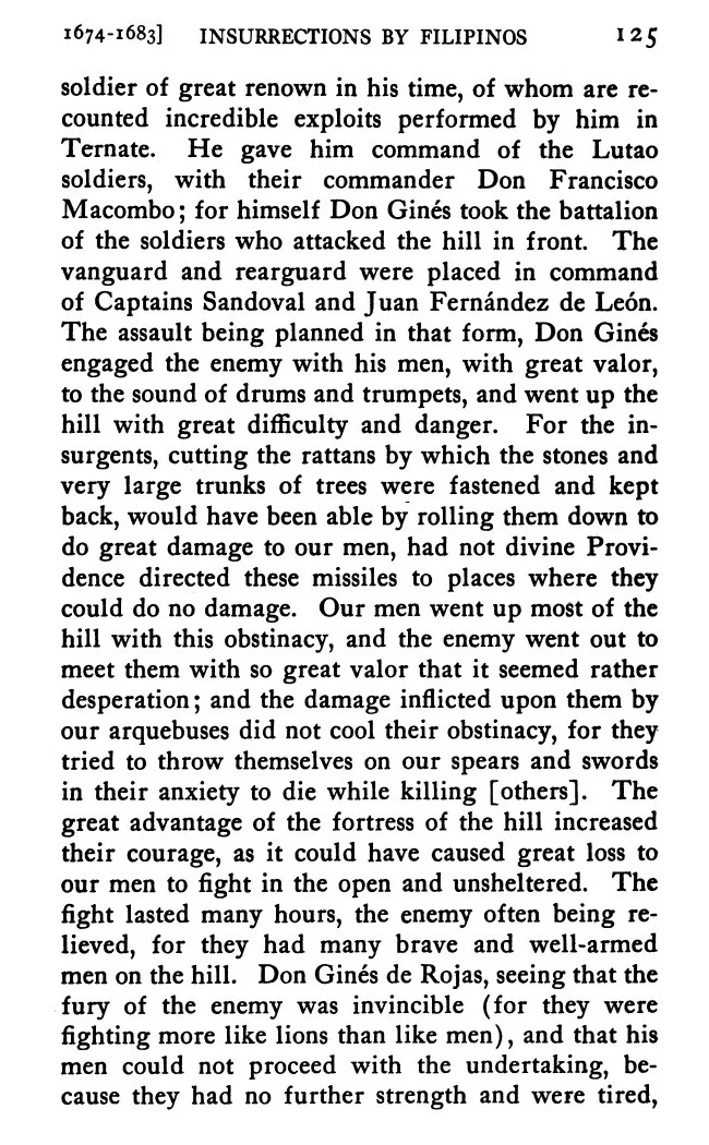 A detailed account of the Sumuroy rebellion