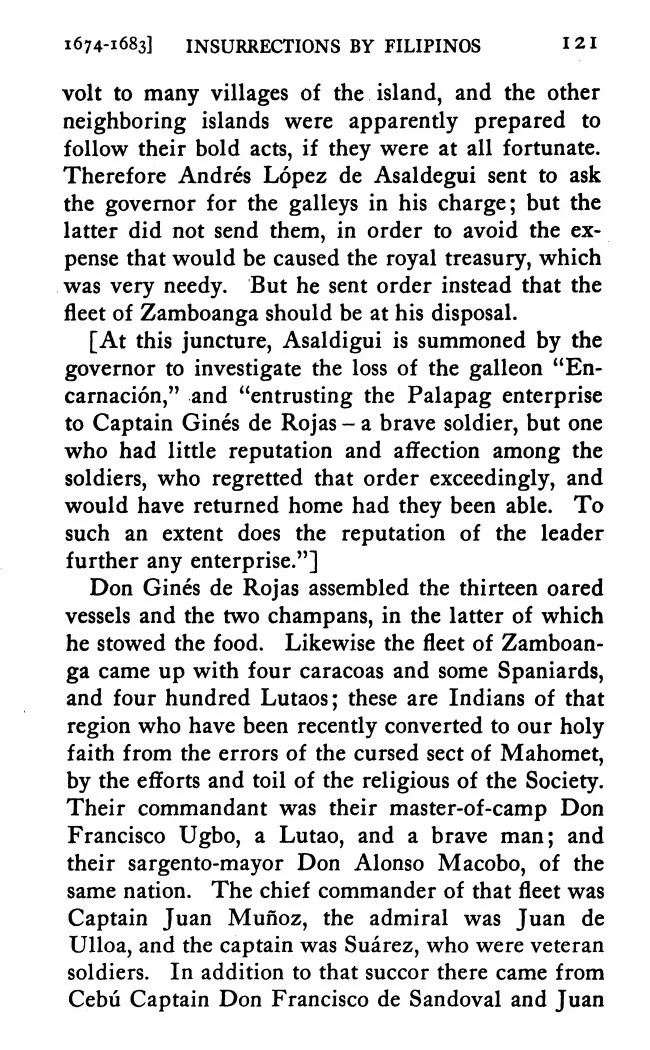 A detailed account of the Sumuroy rebellion