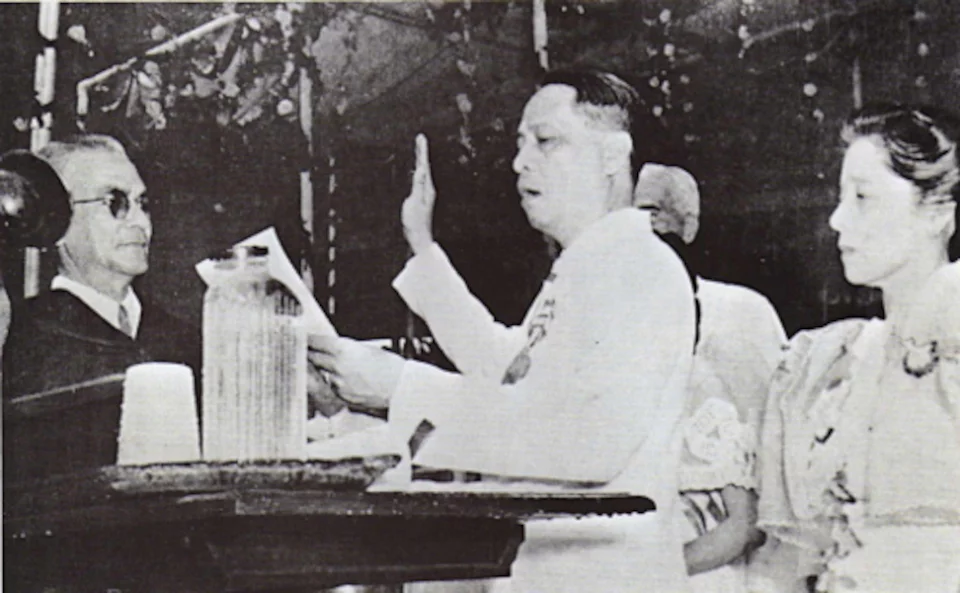 May 28, 1946, Manuel Roxas Inducted into Office as President