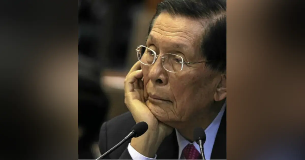 Juan Ponce Enrile: 101 Years of Philippine Political History