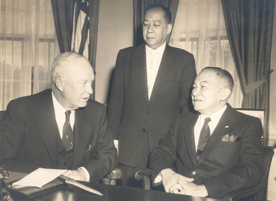 Jose P. Laurel died of cerebral hemorrhage November 6, 1959